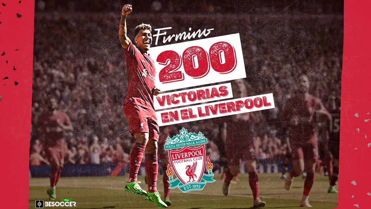 Firmino entra en la historia del Liverpool con su victoria 200 como 'red'