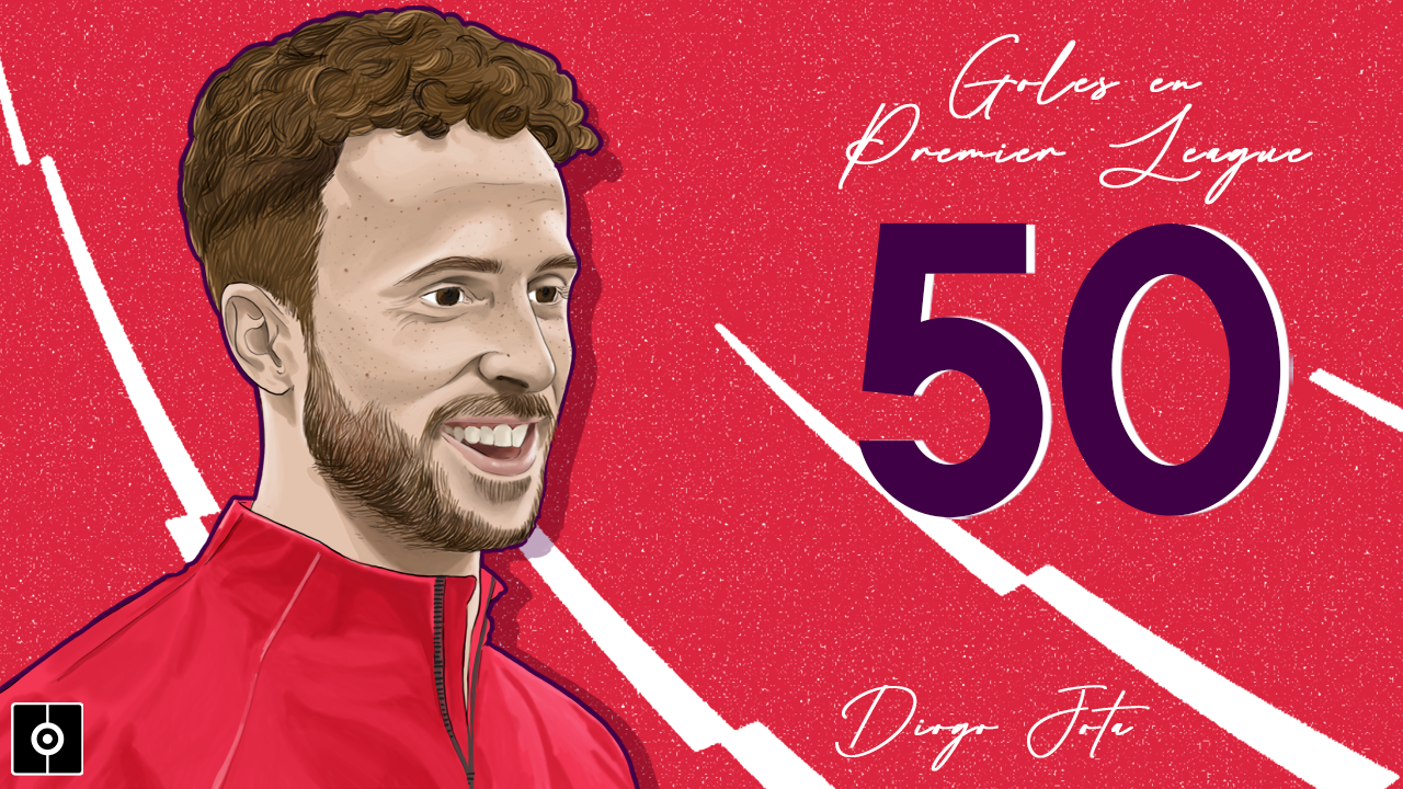 Diogo Jota, 2º portugués que llega a 50 goles en la Premier League
