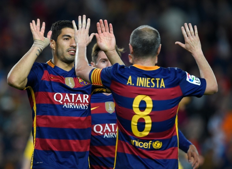 Iniesta y Suárez, protagonistas en las redes sociales