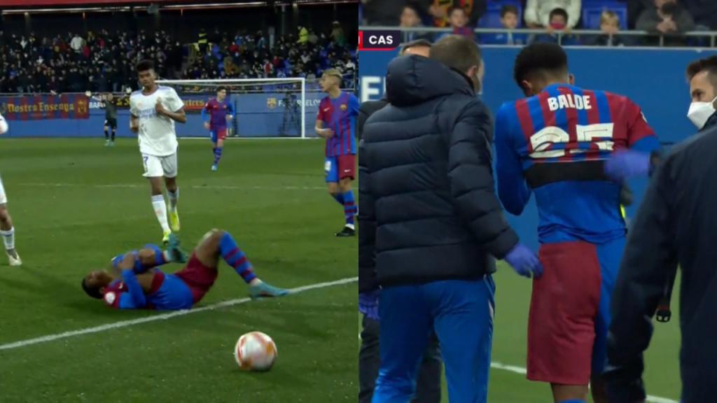 Álex Balde y una posible lesión de gravedad: se fue llorando tras una ...