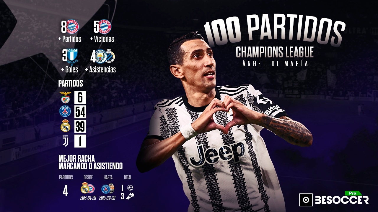 Di María, centenario en Champions en el debut en su cuarto equipo