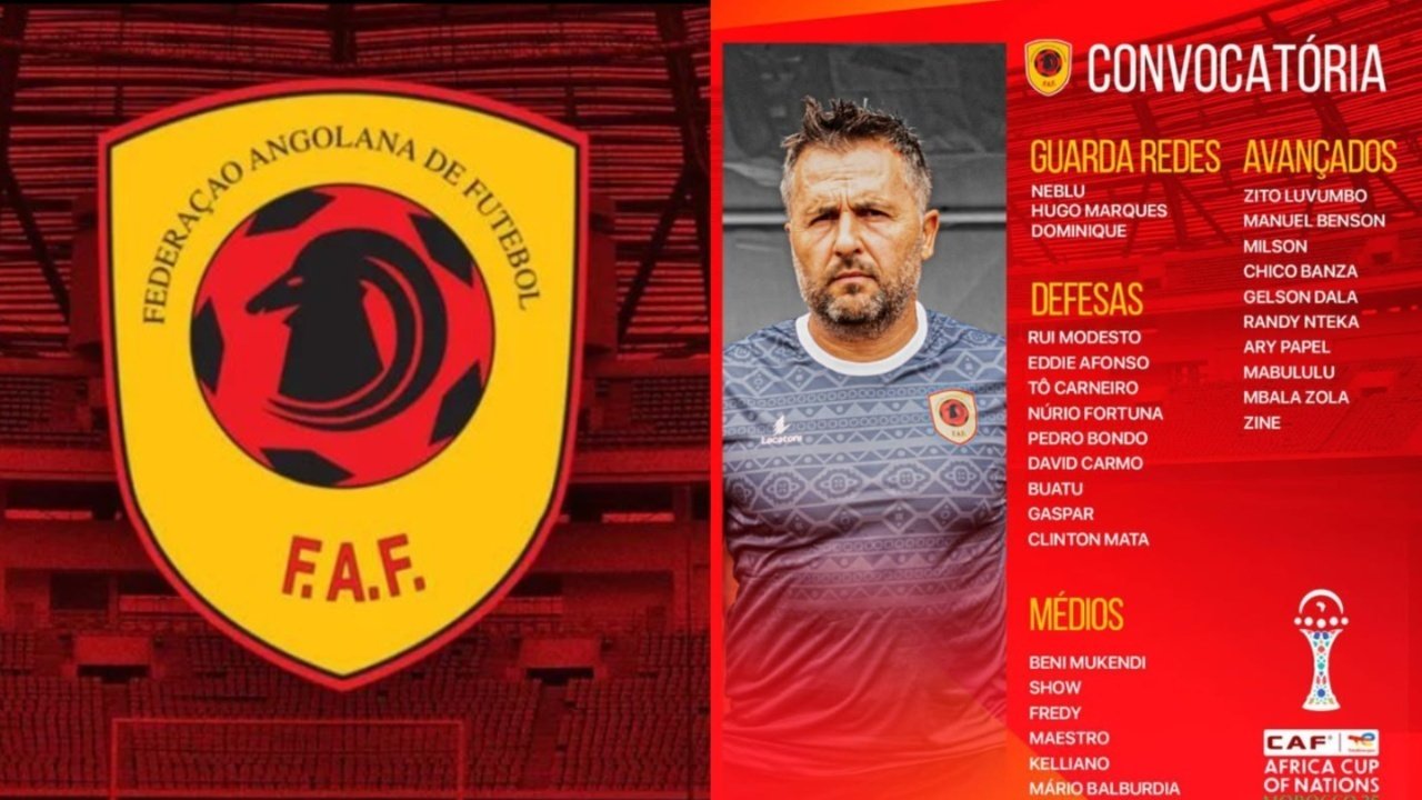 Angola define lista final para CAN 2025 e corta Capita e Gilberto