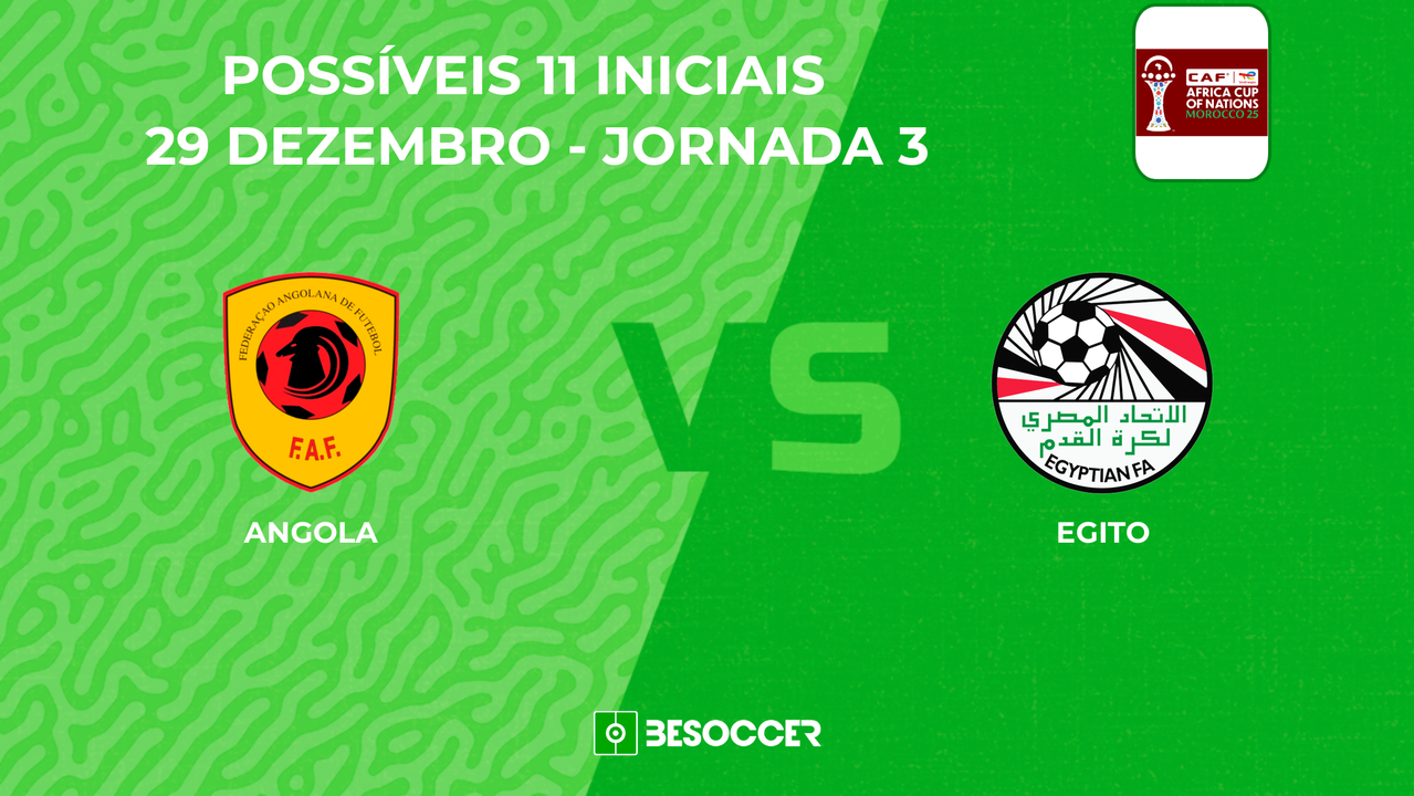 Angola vs Egito: veja as prováveis escalações para o duelo da CAN 2025