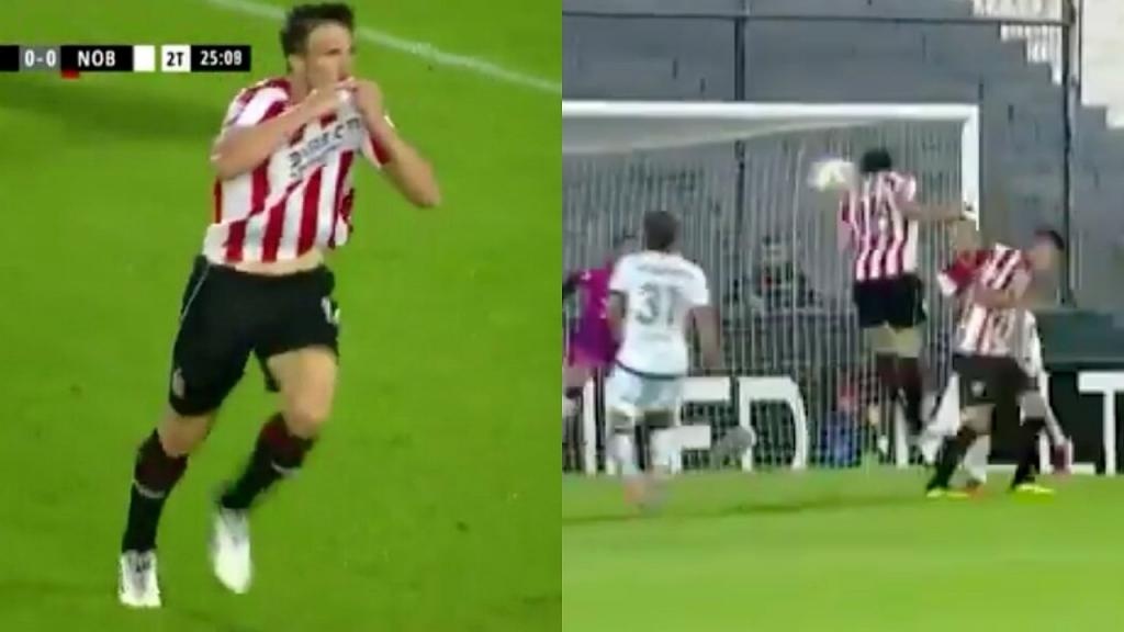 'El Tanque' Pavone alivió a Estudiantes con un gran testarazo