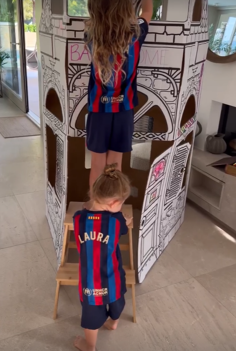 La tierna imagen de las hijas de Lewandowski después del 'Clásico'