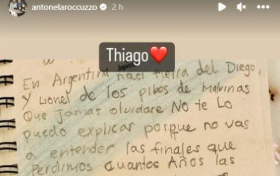 El mensaje del hijo de Messi a Argentina: El mensaje del hijo de Messi a Argentina: