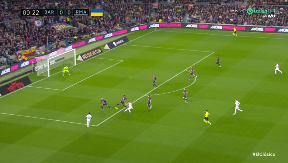 En 22'', el Madrid tiró a puerta más que en el 'Clásico' de Copa