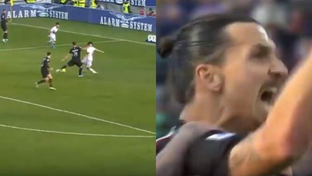 Ibra scored his first goal for Milan since return!