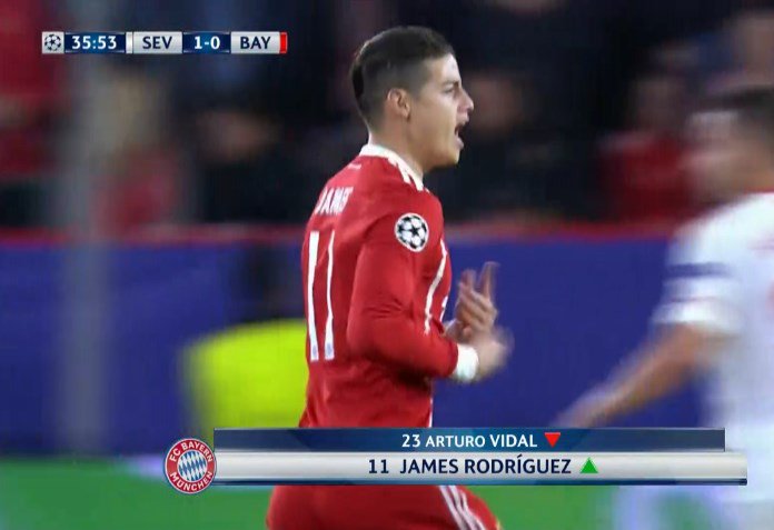 Vidal apenas aguantó media hora, y le reemplazó James