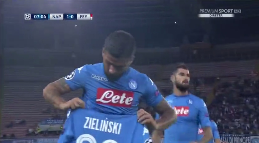 Insigne le quiso dedicar su gol a Milik, pero se equivocaron de polaco