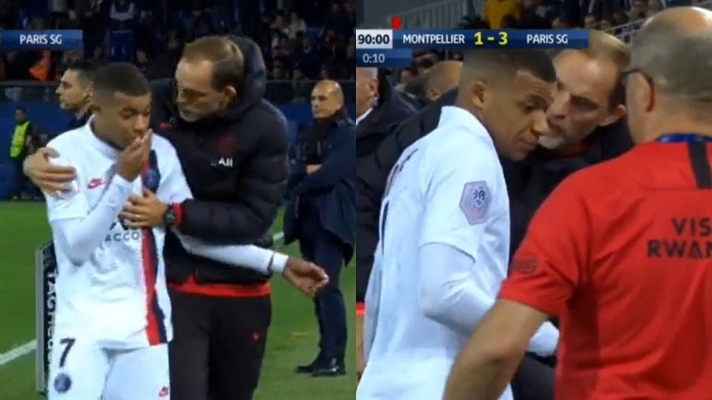Volvieron a saltar chispas entre Mbappé y Tuchel al ser cambiado