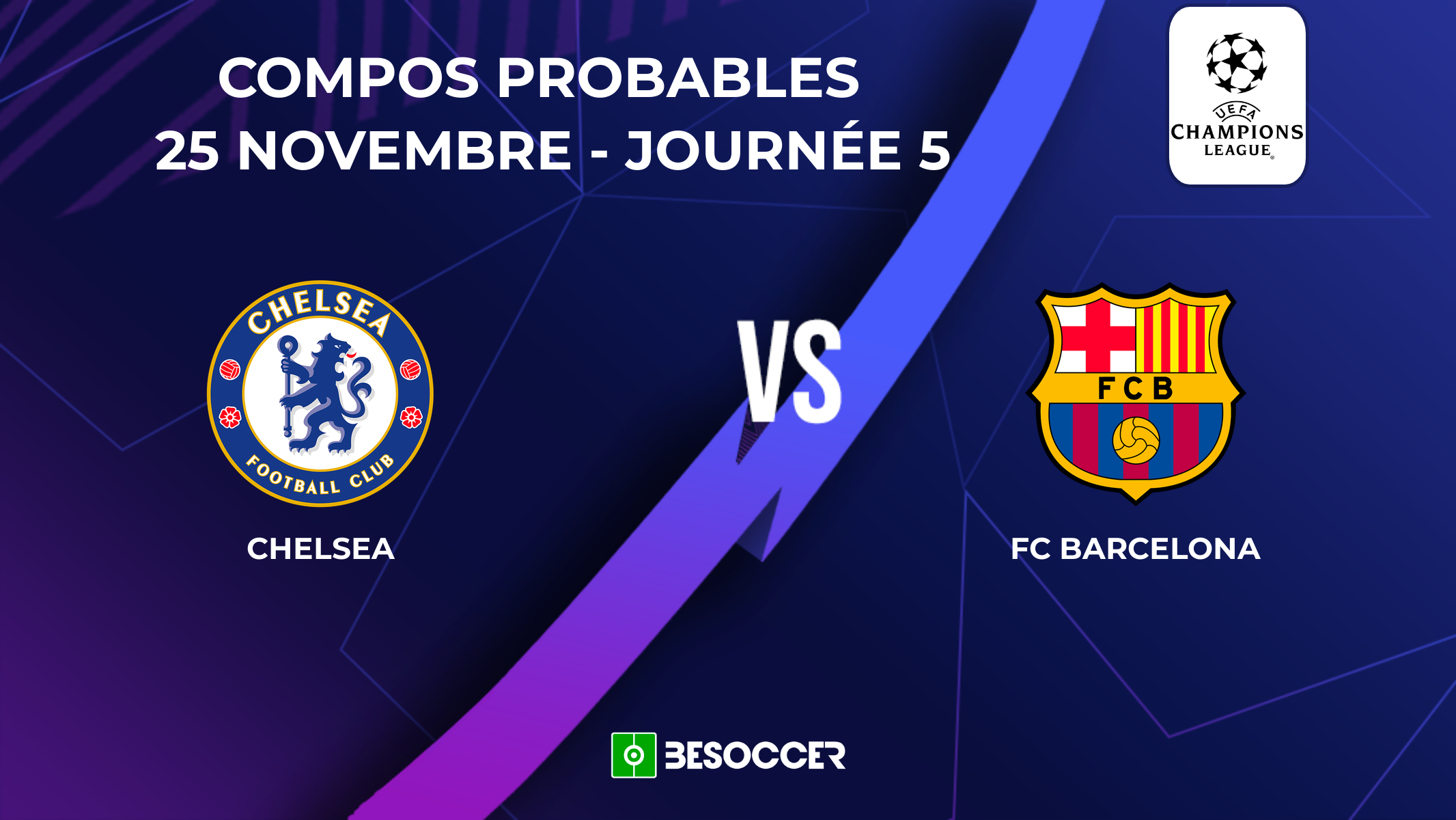 Compositions probables Chelsea - FC Barcelone
