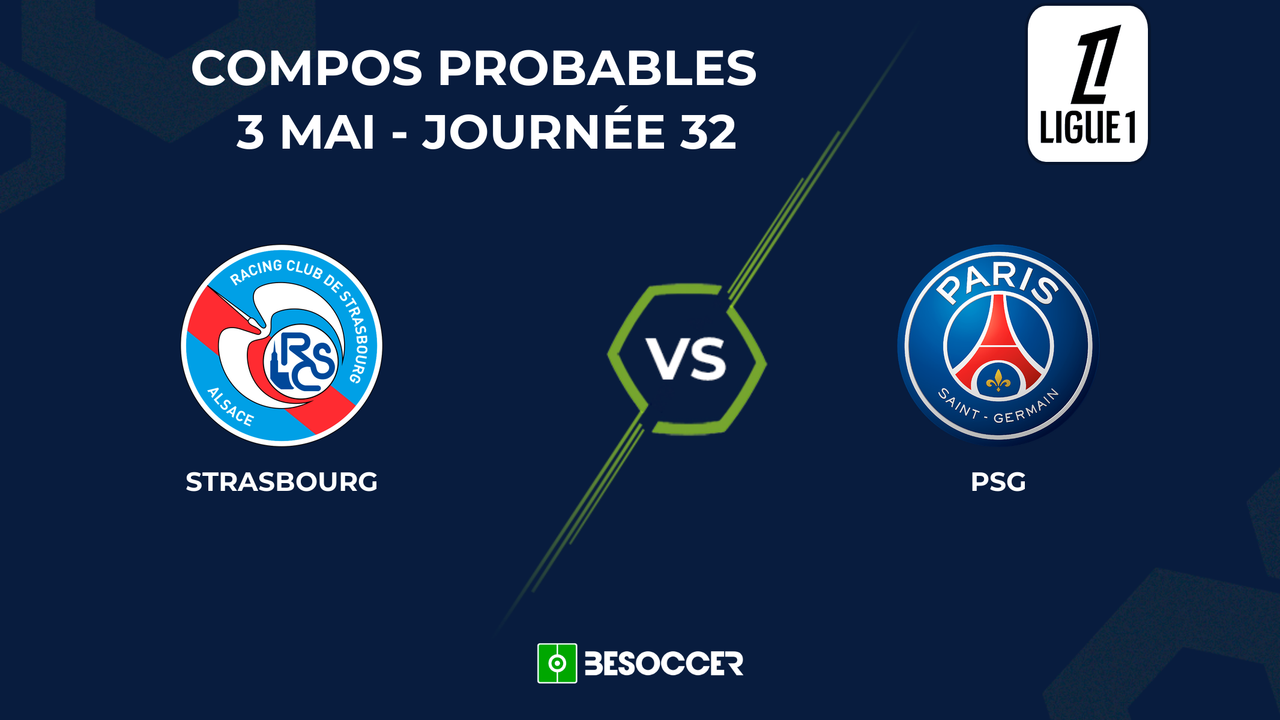 Compositions probables Strasbourg - PSG