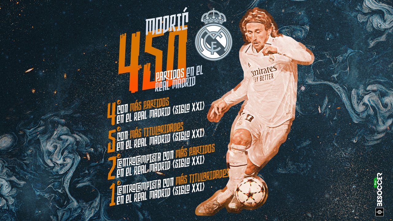 Mago eterno, leyenda absoluta: Modric cumple 450 partidos con el Madrid