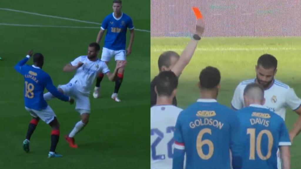 Nacho loses the plot and sees red after brutal challenge in a friendly!