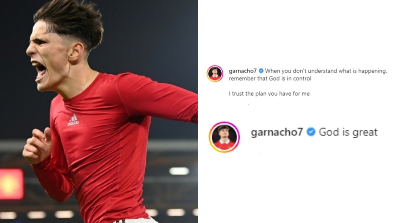 Garnacho on his success at United: "God is great"