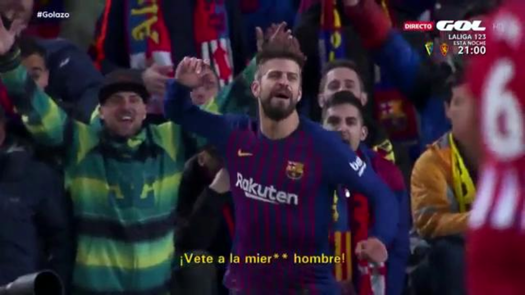 'GOL' captó un "vete a la mier**" de Piqué