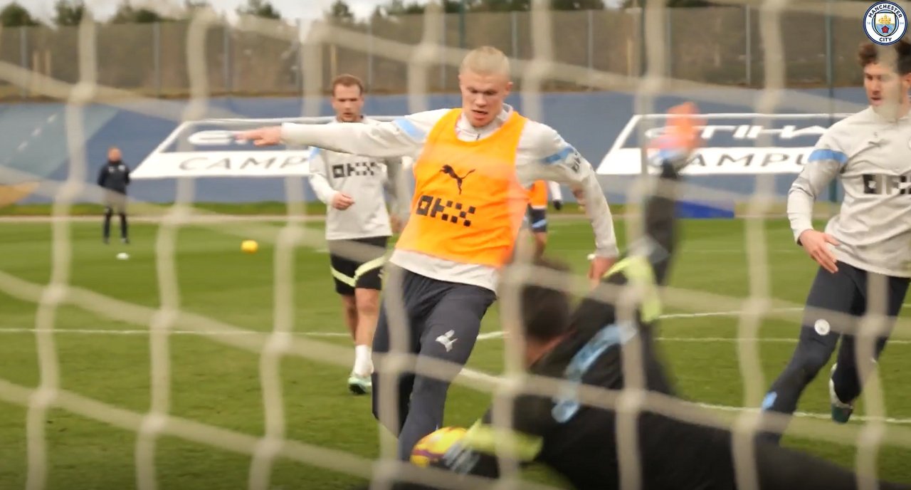 VIDEO: Haaland scoring for fun in training