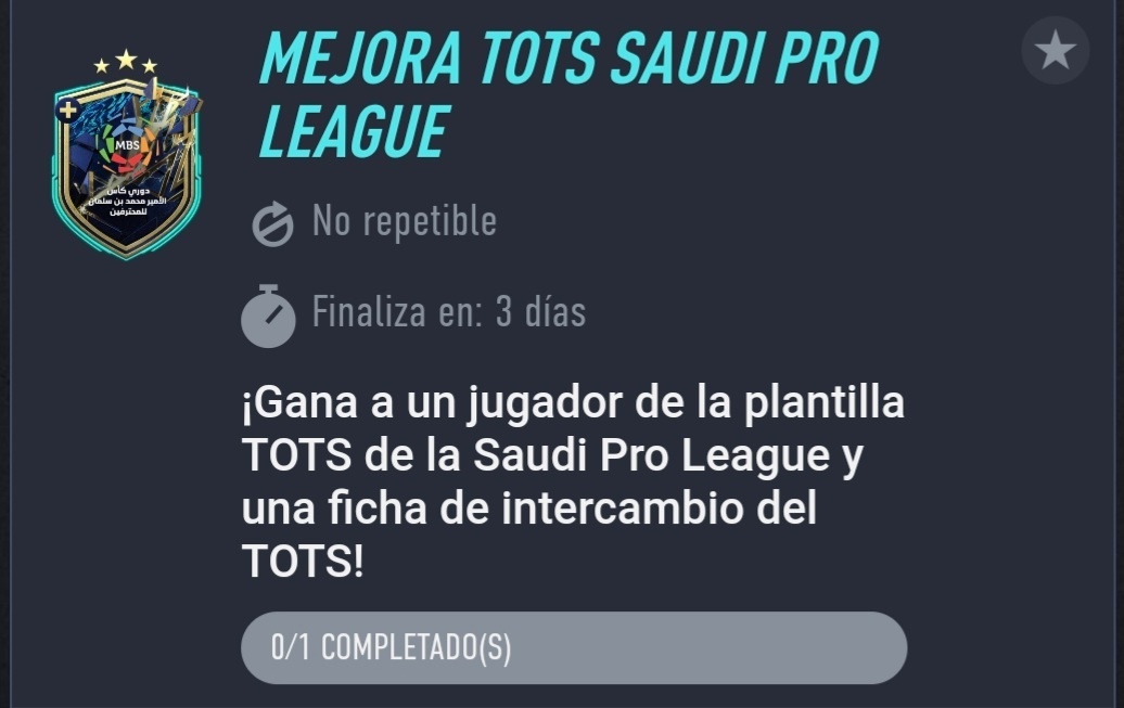 La solución más barata del SBC 'Mejora TOTS Saudí Pro League'