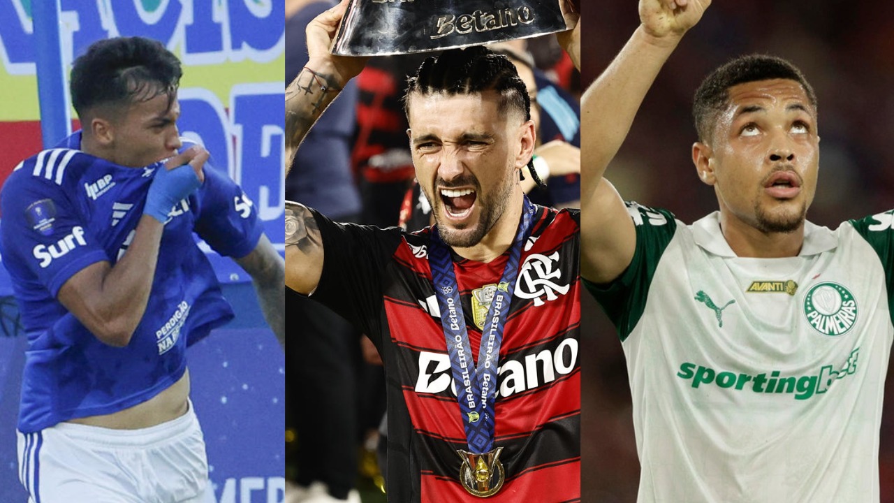 Kaio Jorge, Arrascaeta e Vitor Roque são os artilheiros do Brasileirão 2025