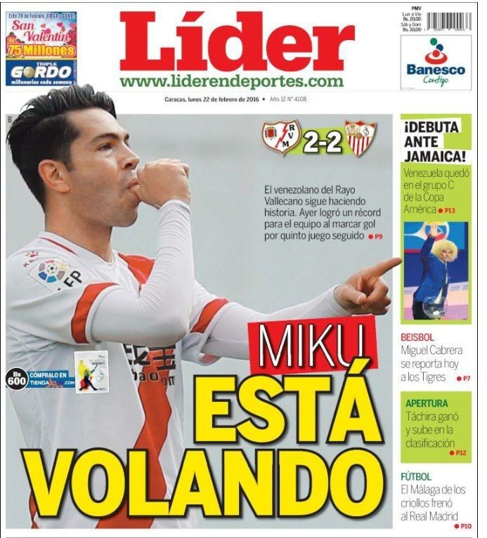 Miku Copa Las Portadas De Venezuela Con Su Récord