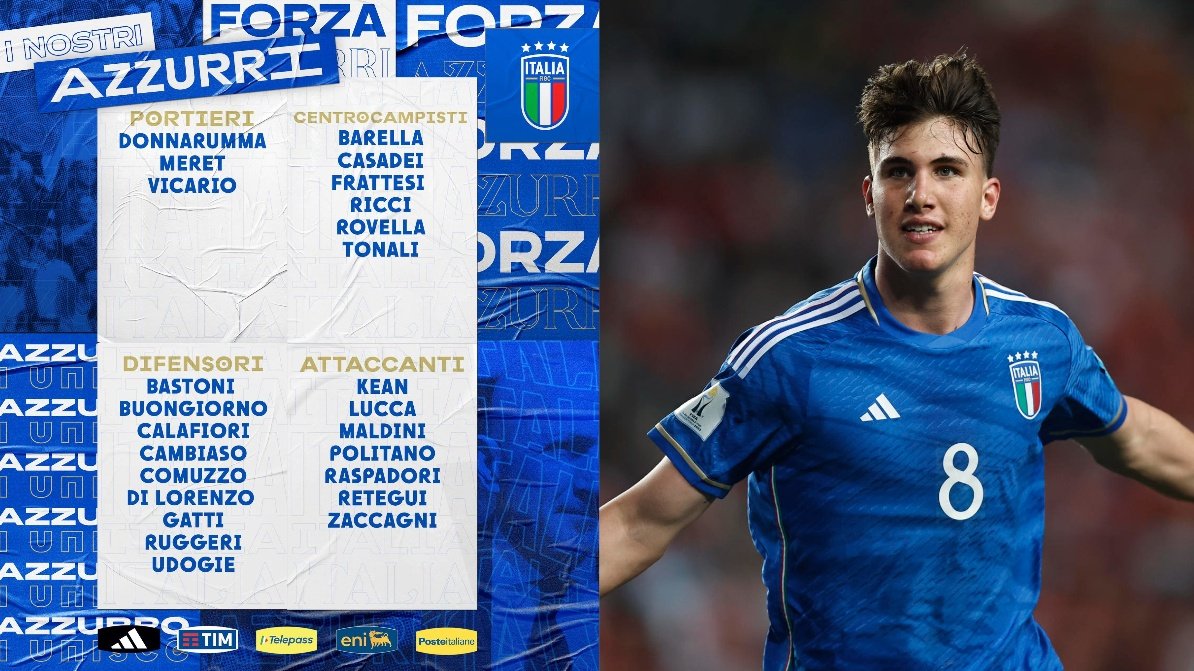 I 25 convocati dell'Italia per la Nations League: due debutti e un'assenza pesante