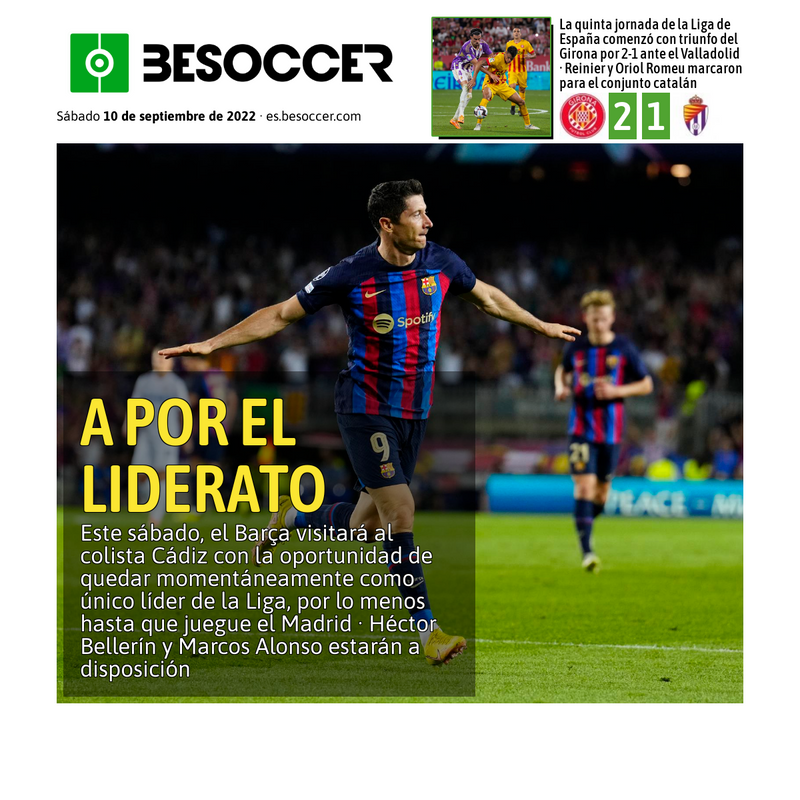 ¡La portada BeSoccer del 10-09-22!