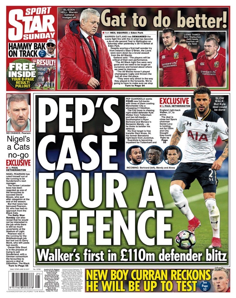 Les Unes des journaux sportifs européens du 25 juin 2017