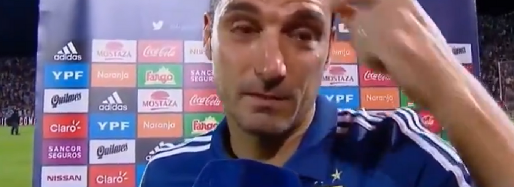 Las lágrimas de Scaloni Las lágrimas de Scaloni