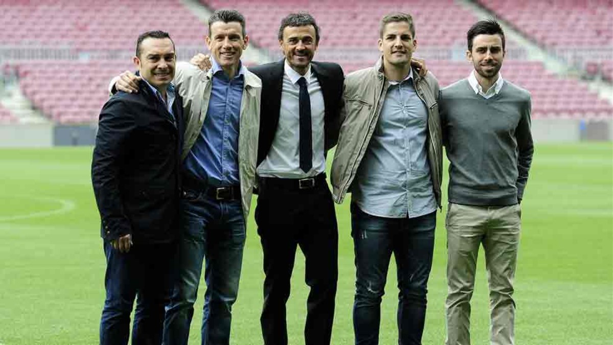 El staff de Luis Enrique se despide del Barça