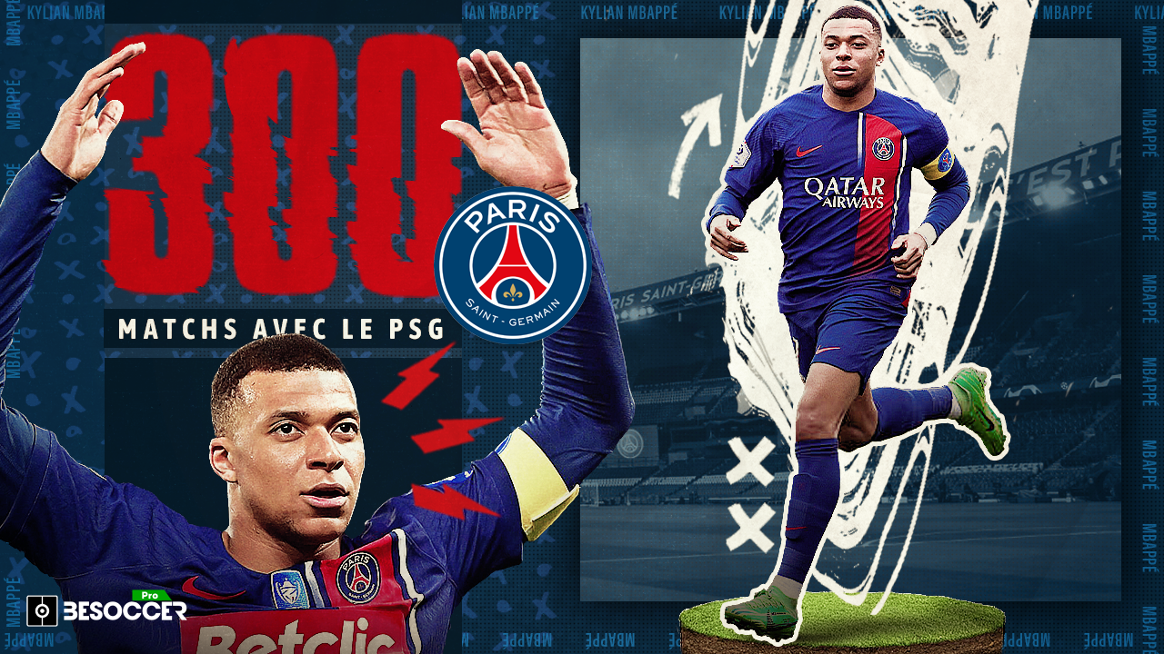 Mbappé passe le cap des 300 matchs avec le PSG