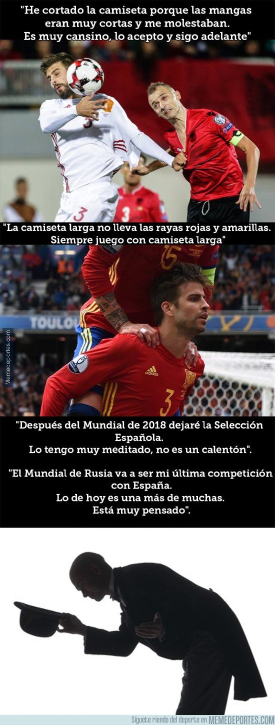 Los 'memes' de la polémica de las mangas de Piqué