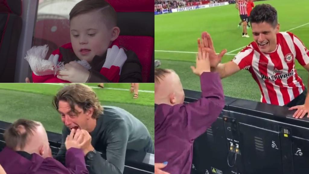 El mágico momento entre Thomas Frank y Woody, el mayor fan del Brentford