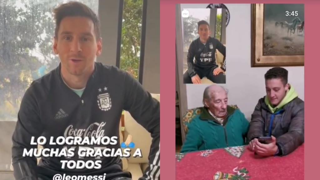 La entrañable historia de Messi y el abuelo de 100 años que anota a ...