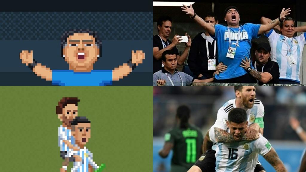 Algunas de las imágenes más representativas del Mundial... ¡en 8 bit!