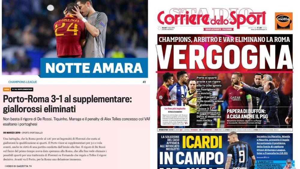 Así Vio La Prensa Italiana La Eliminación De La Roma