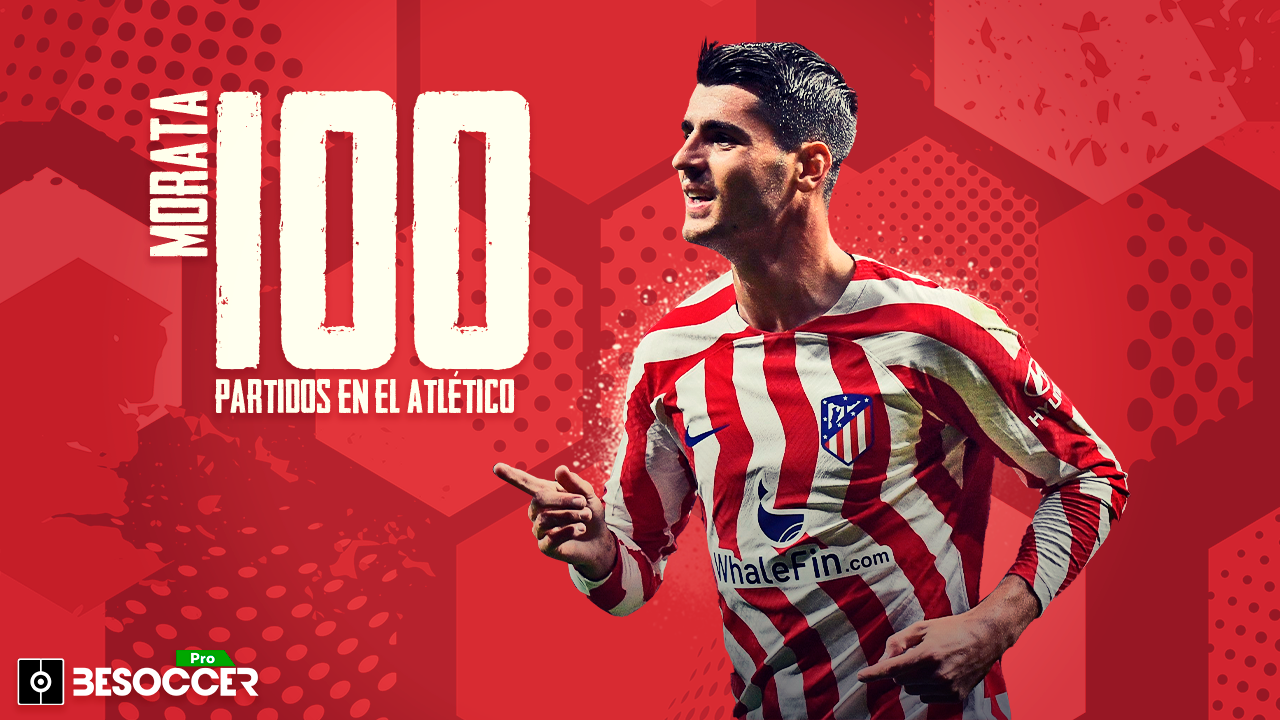 Morata cumple 100 partidos con el Atlético
