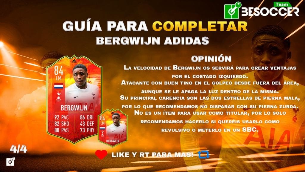 Guía para completar a Bergwijn Adidas Number Up