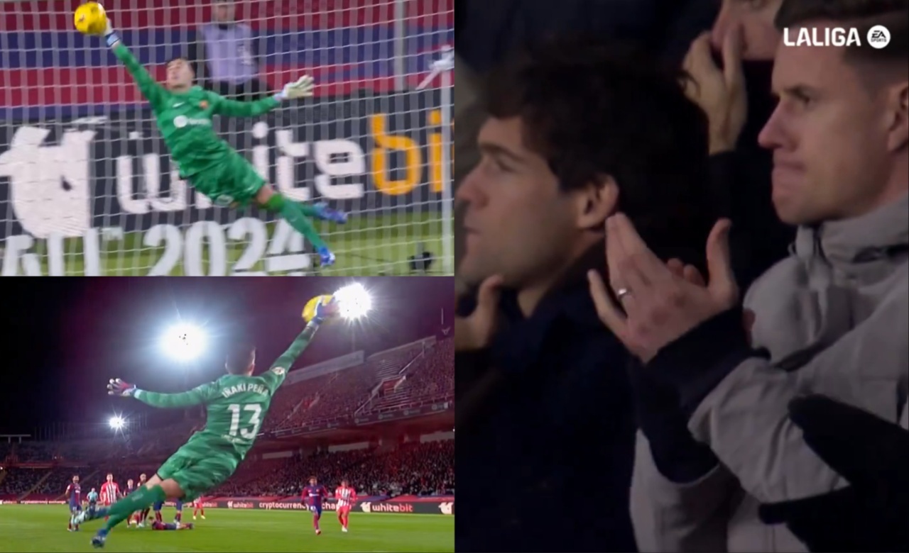 Barbaridad y aplauso: Iñaki Peña deleitó a Ter Stegen