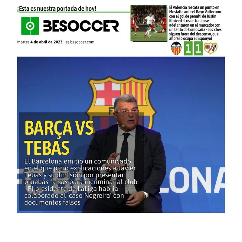 ¡La portada BeSoccer del 04-04-23!