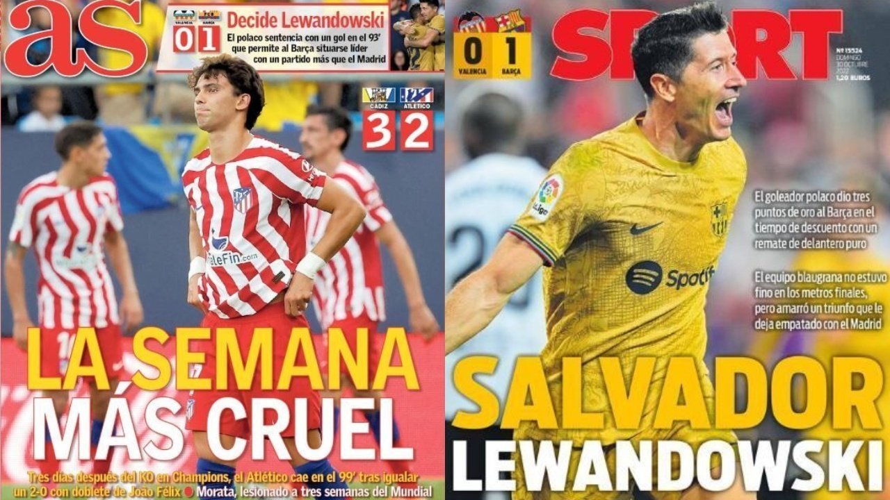 Portadas de la prensa deportiva del 30-10-22