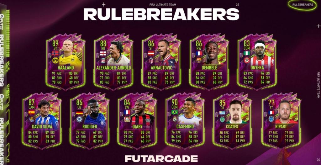¡Filtran el primer equipo del Rulebreaker de FIFA 22!