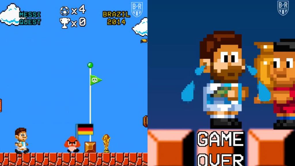 Messi y sus torneos con Argentina, al estilo Mario Bros