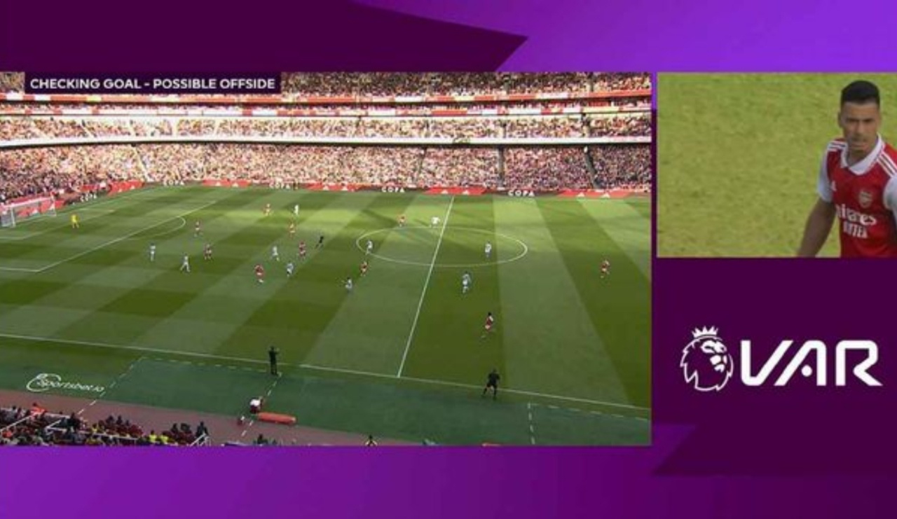 Lack of cameras meant no VAR line for Martinelli's goal