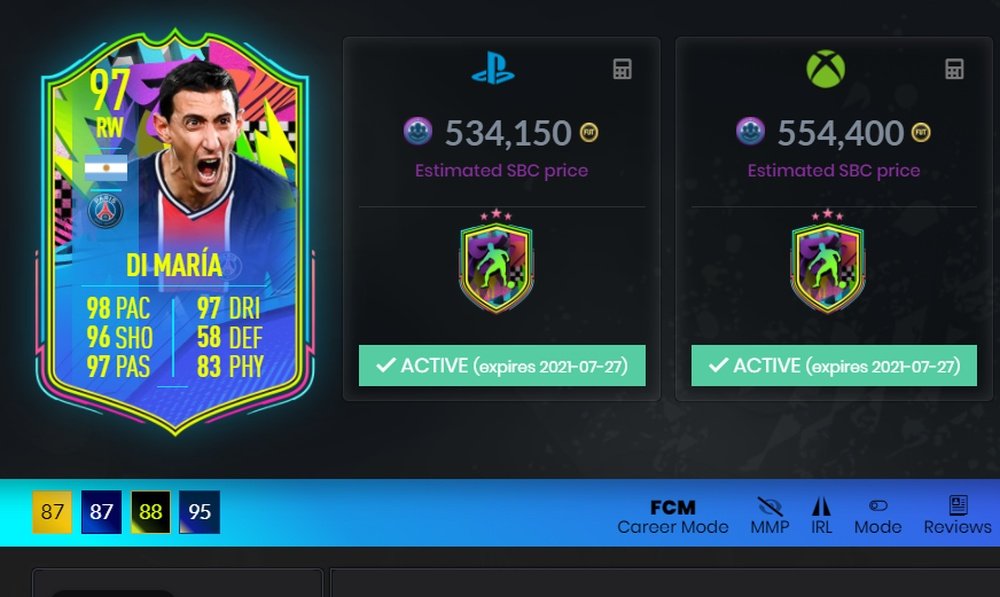 ¿merece La Pena El Sbc De Ángel Di María Summer Stars Y Solución A Sus