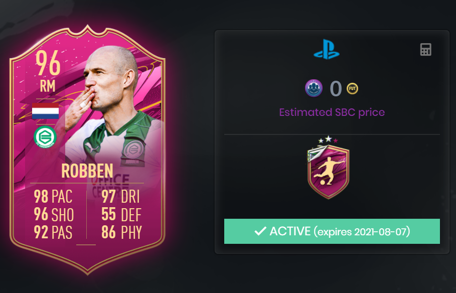 Fifa 21 ¿merece La Pena El Sbc De Arjen Robben Futties Soluciones A