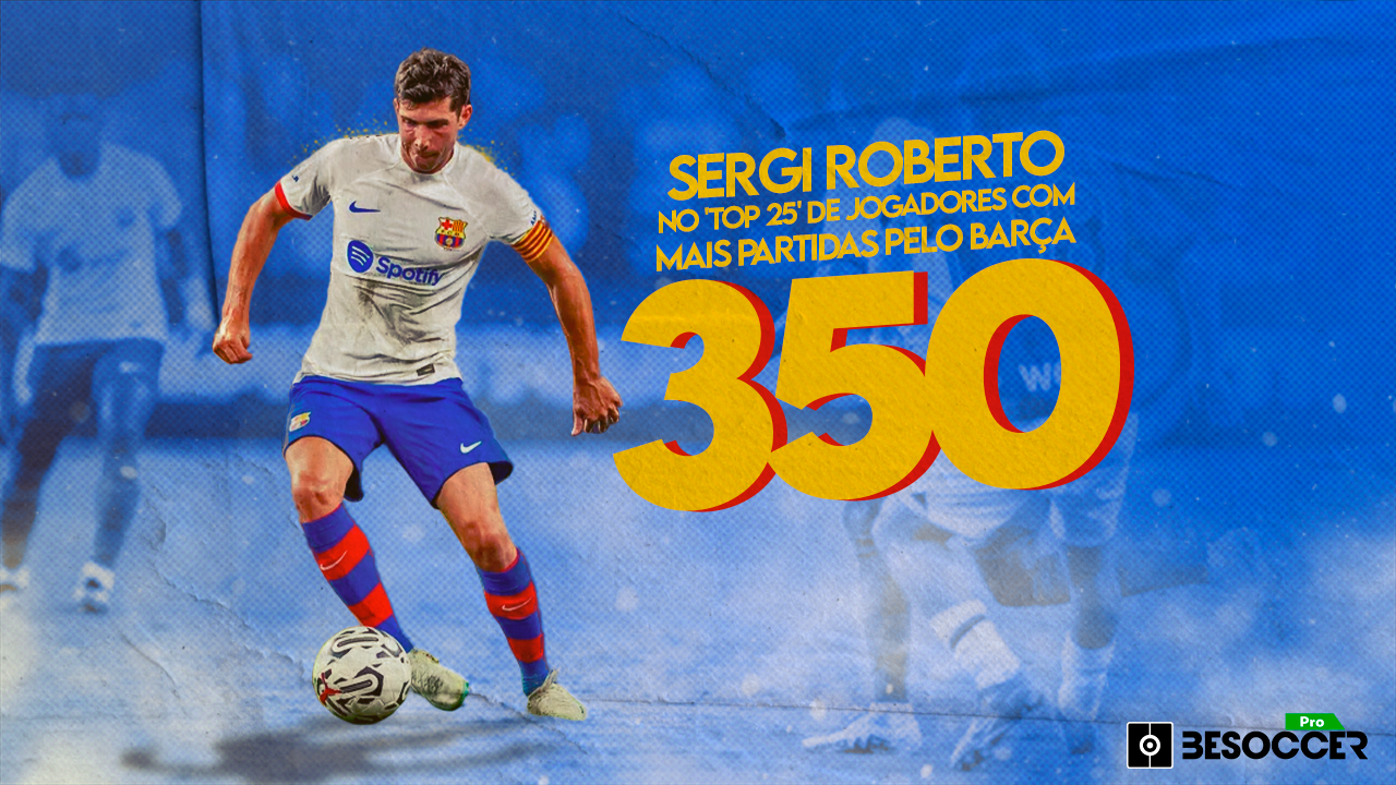 Sergi Roberto, no 'top 25' de jogadores do Barça com mais partidas