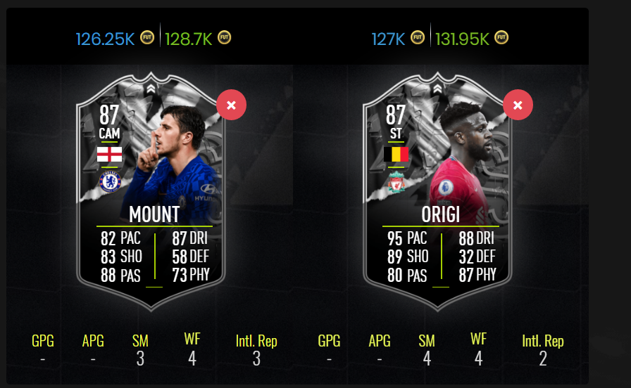 Mount vs Origi: ¿cuál es la mejor opción del Showdown?