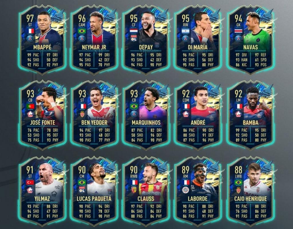 ¡Mbappé y Neymar lideran el impresionante TOTS de la Ligue 1!