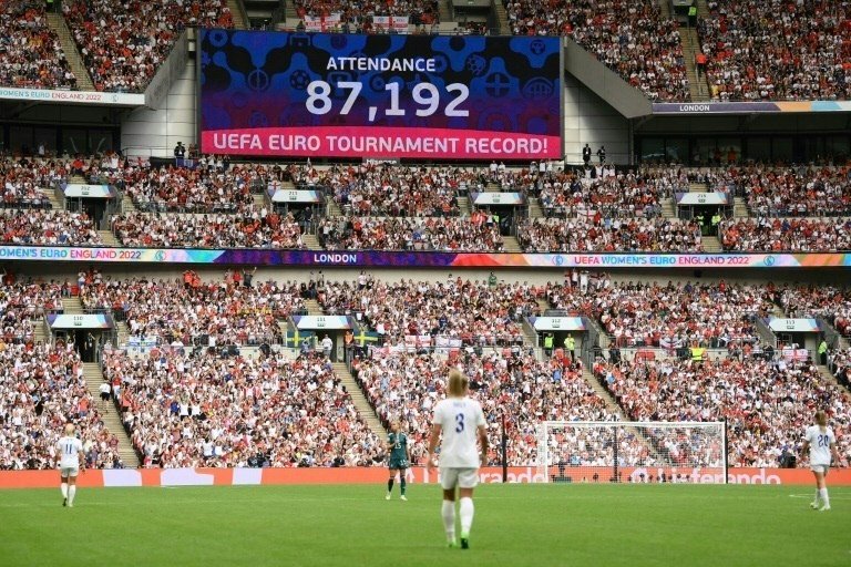 Women's Euro 2022 final crowd of 87,000 breaks new record